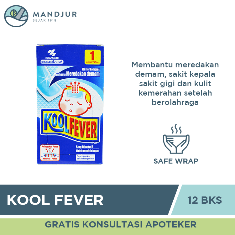 Kool Fever - Dus Isi 12 Lembar — Apotek Mandjur